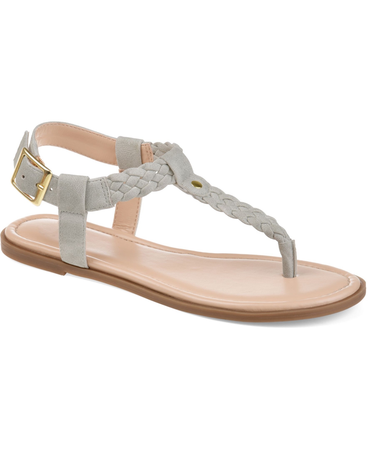 Click here for Journee Collection Womens Genevive Braided T-Strap... prices