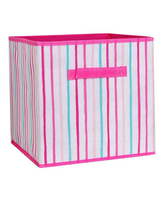 Laura Ashley Kids Collapsible Storage Cube in Painterly Pink - Macy's