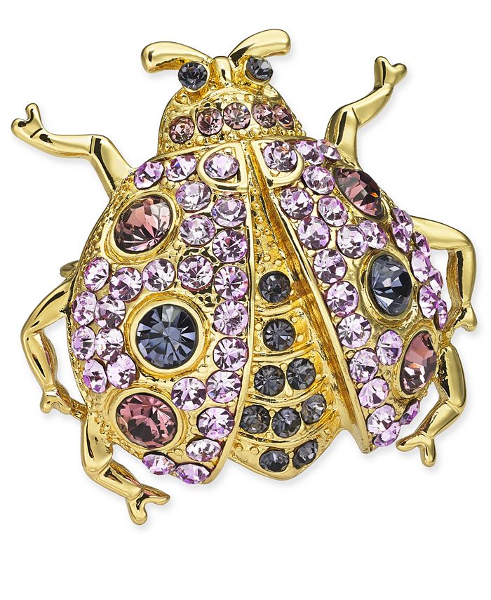 Charter Club Gold-Tone Crystal Bug Pin, Created for Macy's - Macy's