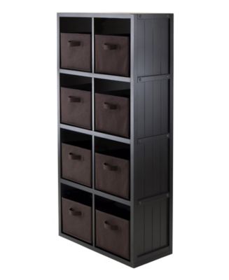 9-Piece Wainscoting Panel Shelf with 8 Baskets - Macy's