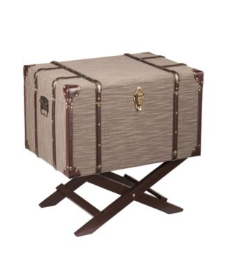 Southern Enterprises Harmon Linen Trunk File Storage - Macy's
