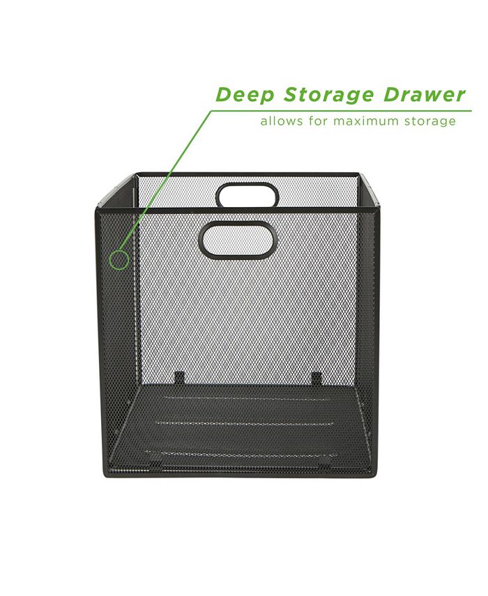 Mind Reader Mesh File Box With Handle, Collapsible Storage Basket - Macy's