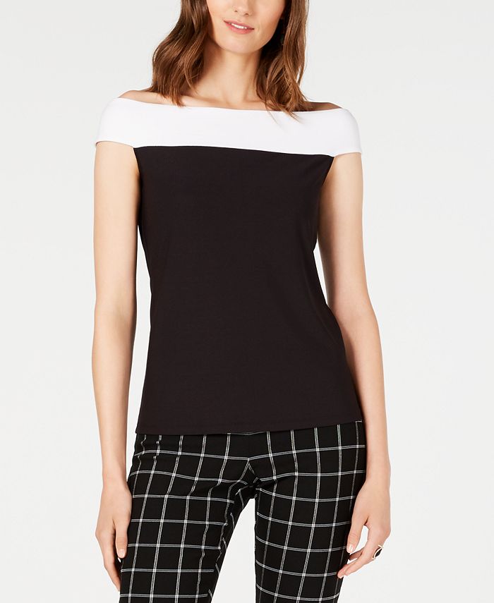 Inc International Concepts Inc Colorblocked Off The Shoulder Top