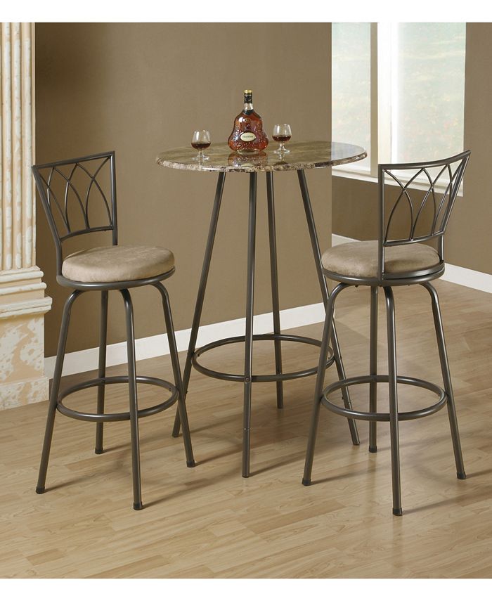 Monarch Specialties 2 Piece Micro Suede Bar Stool Set - Macy's