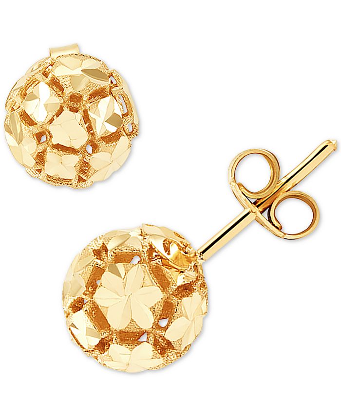 EFFY Collection Effy Oro by EFFY® Hollow Bead Stud Earrings in 14k Gold ...