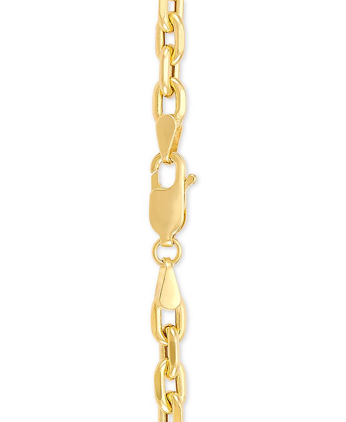 Italian Gold Rolo Link 22" Chain Necklace in 10k Gold - Macy's