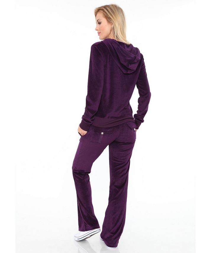 White Mark Velour 2 Piece Set & Reviews - Women's Brands - Women - Macy's