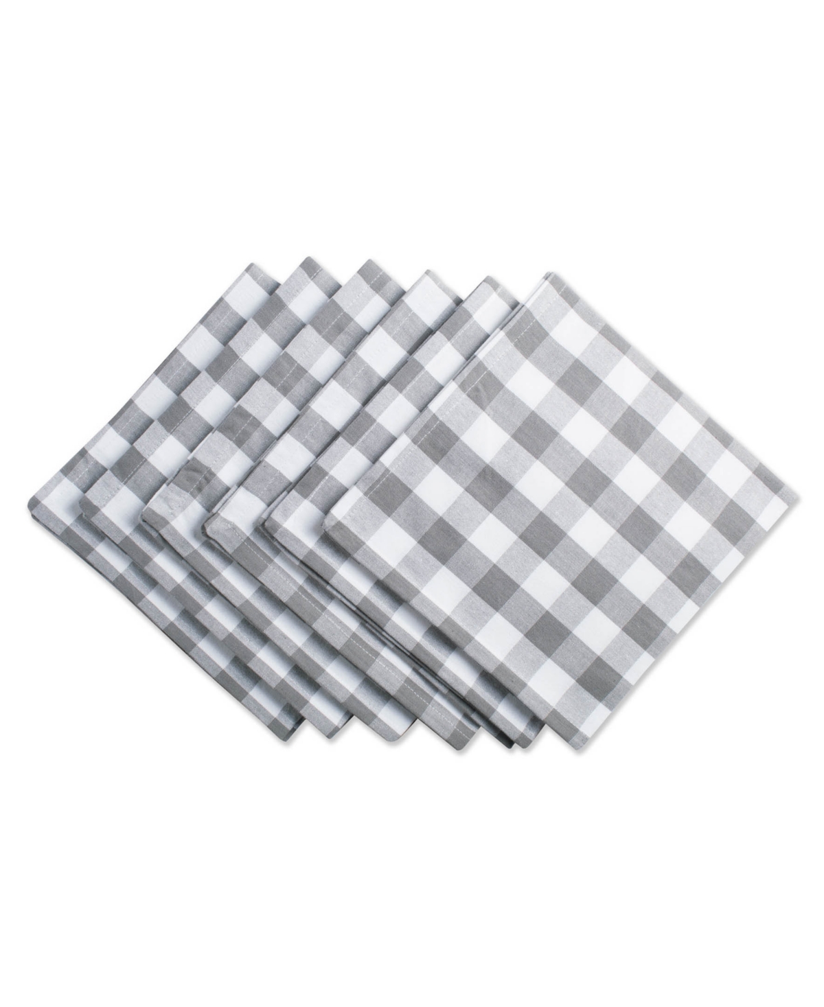 Click here for Design Imports Checkers Napkin Set of 6 - Gray prices