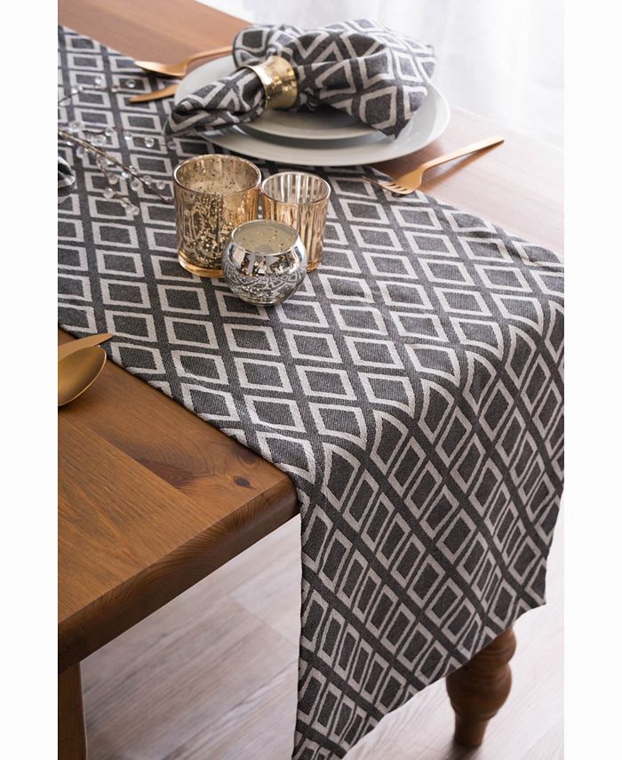 Design Imports Diamond Table Runner 14" x 108" - Macy's