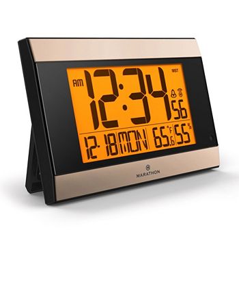 Marathon Atomic Wall Clock with Auto Back Light Feature, Calendar ...
