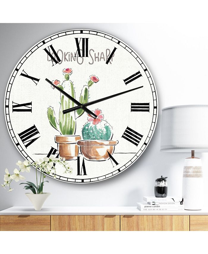 Designart Cabin and Lodge Oversized Metal Wall Clock - Macy's