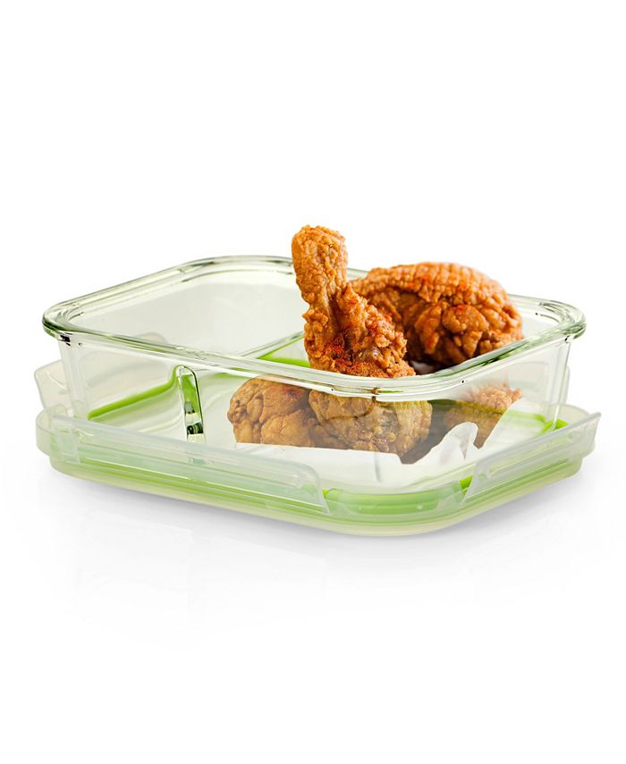California Home Goods 2-Compartment Glass Meal Prep Food Container ...