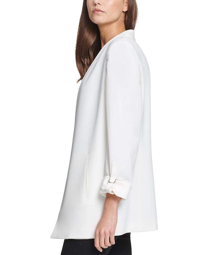 DKNY Open-Front Roll-Tab Jacket - Macy's