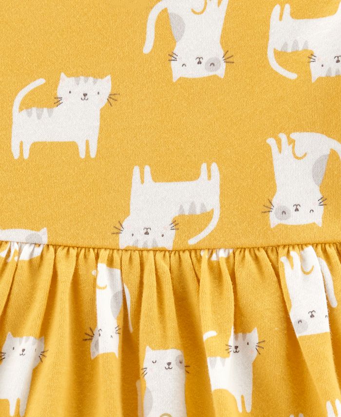 Carter's Baby Girls Cat-Print Cotton Dress - Macy's