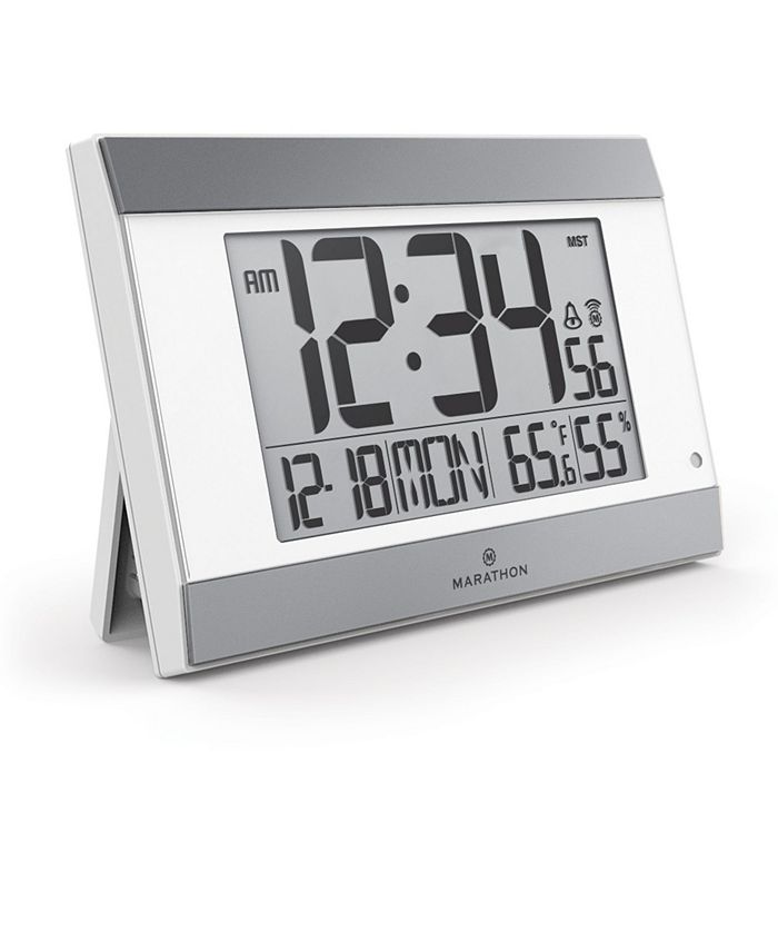 Marathon Atomic Wall Clock with Auto Back Light Feature, Calendar ...