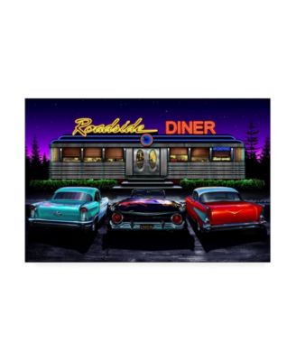 Helen Flint Diners and Cars VIII Canvas Art - 20" x 25" - Macy's