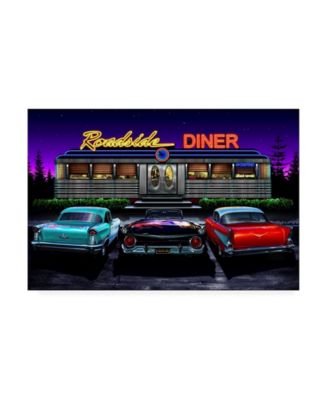 Helen Flint Diners and Cars VIII Canvas Art - 20" x 25" - Macy's