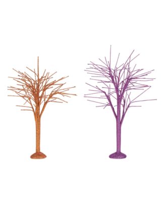 Dept 56 Oct Sparkle Bare Branch Trees - Macy's