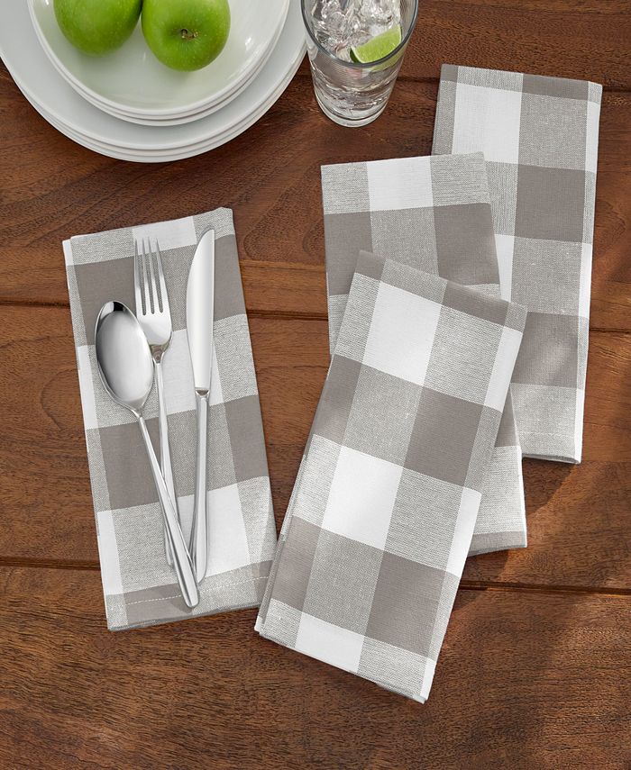 Elrene Farmhouse Living Buffalo Check Napkins - Set of 4 - Macy's