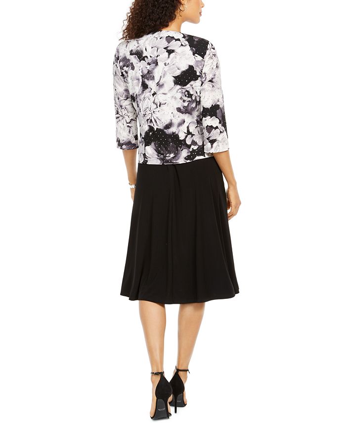 Jessica Howard Floral Dress & Jacket - Macy's