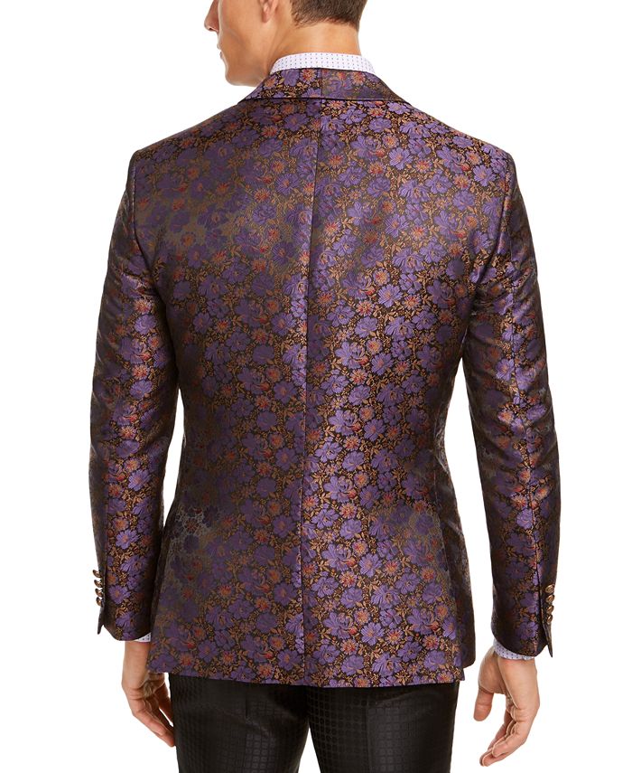 Tallia Men's Purple Floral Dinner Jacket - Macy's