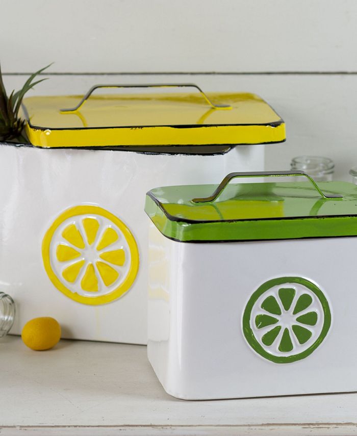 VIP Home & Garden 2-Piece and Metal Lemonade Canisters - Macy's