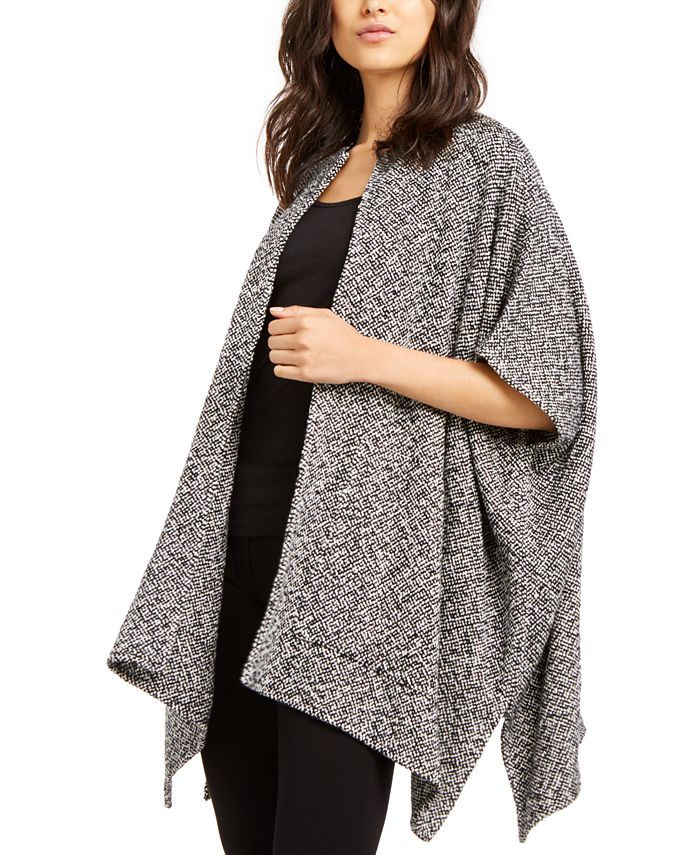 Eileen Fisher Cotton Open-Front Poncho - Macy's