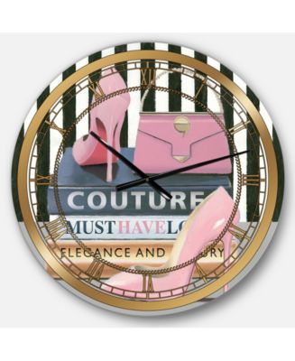 Designart Posh and Luxe Oversized Metal Wall Clock - Macy's