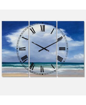 Designart Traditional 3 Panels Metal Wall Clock - Macy's