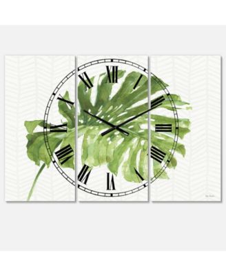 Designart Farmhouse 3 Panels Metal Wall Clock - Macy's