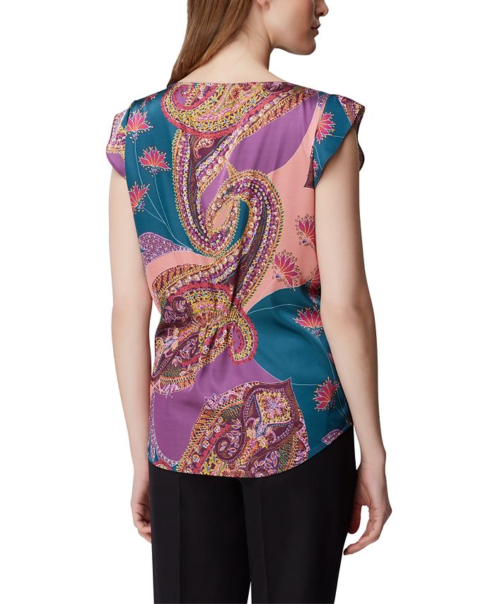 Tahari ASL Paisley-Print Top & Reviews - Tops - Women - Macy's