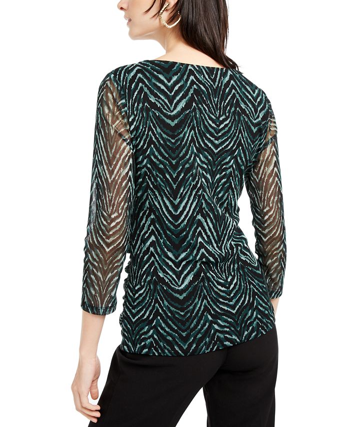 INC International Concepts INC Double-Layer V-Neck Top, Created for ...