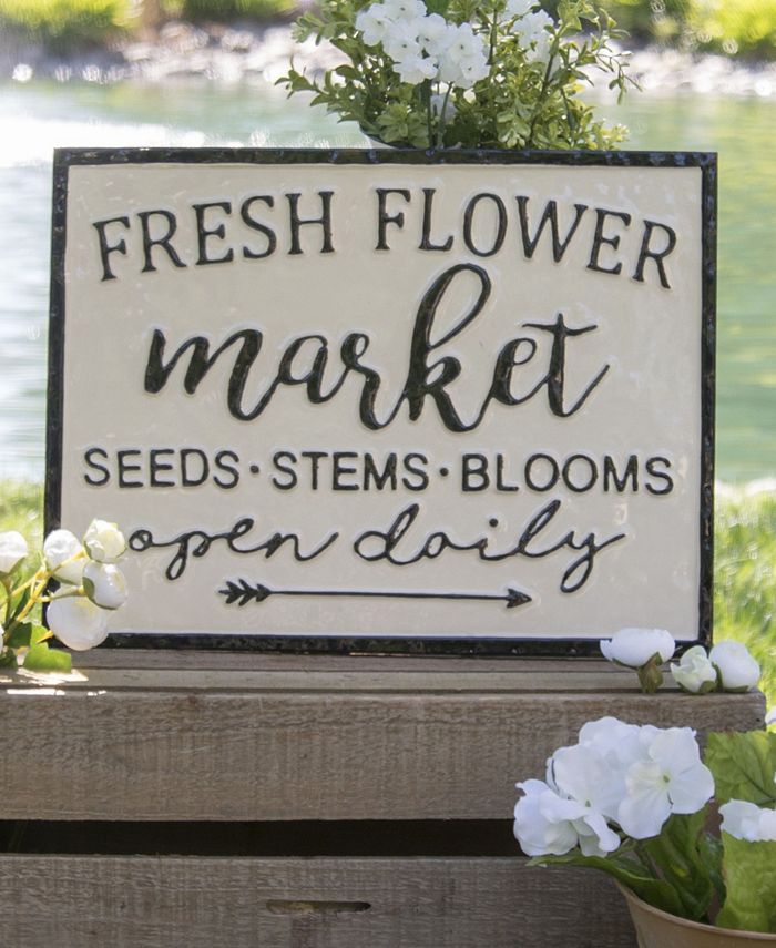VIP Home & Garden VIP Home International Metal "Market" Sign - Macy's