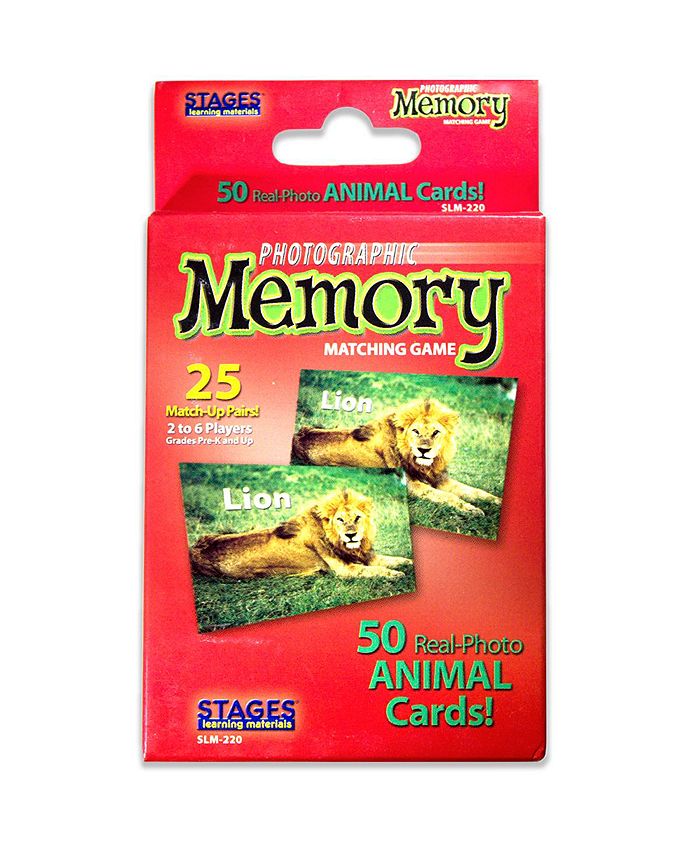 Stages Learning Materials Picture Memory Card Game, Animals - Macy's