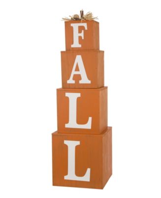 Glitzhome Wooden Fall Nested Box Decor - Macy's