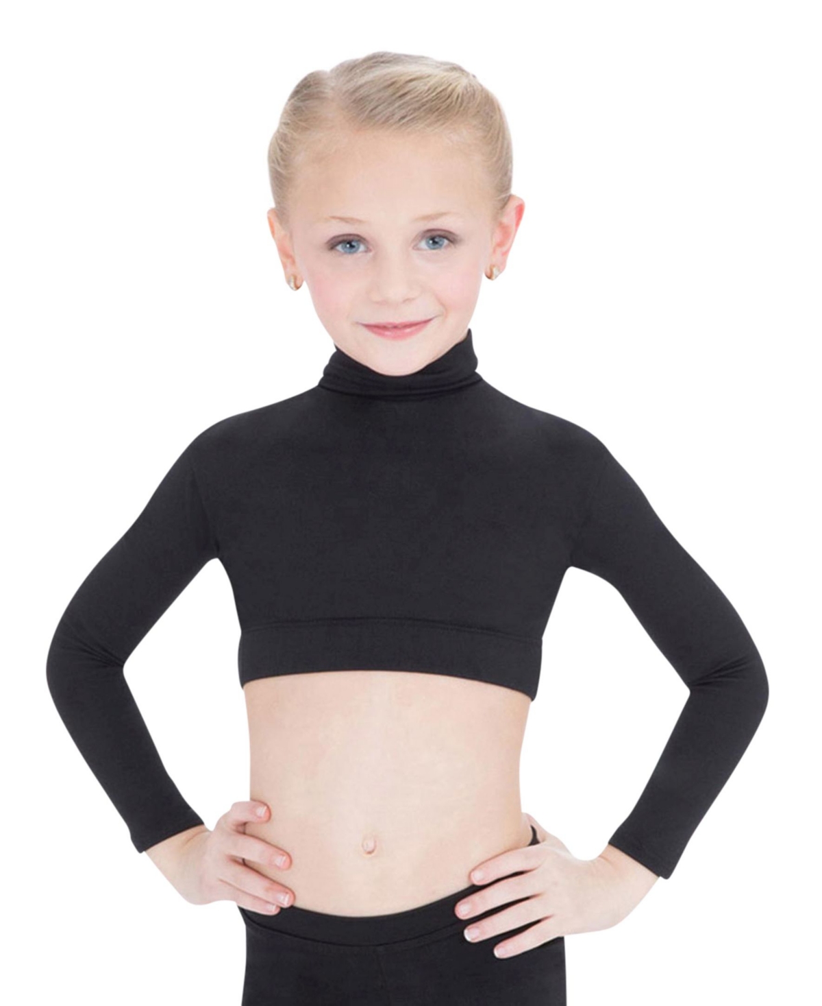 Click here for Capezio Girls Turtleneck Long Sleeve Top - Black prices