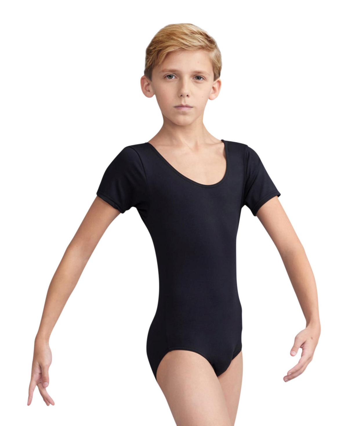 Click here for Capezio Boys Short Sleeve Leotard - Black prices