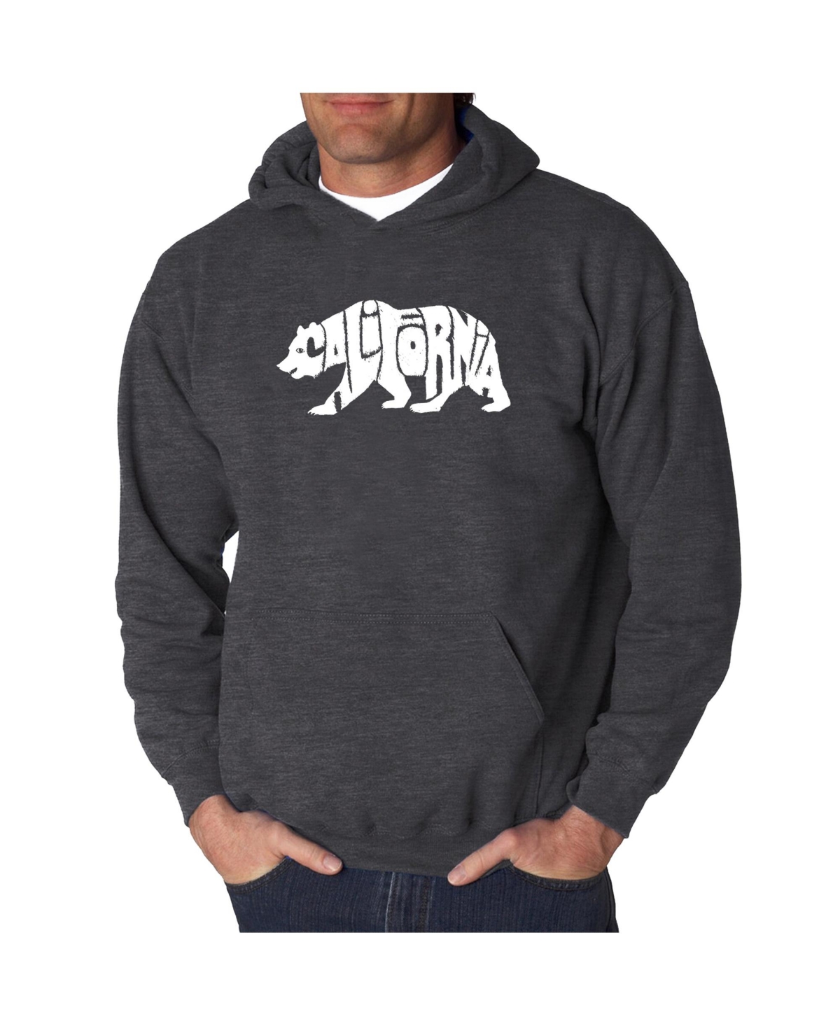 Click here for La Pop Art Mens Word Art Hooded Sweatshirt - Calif... prices
