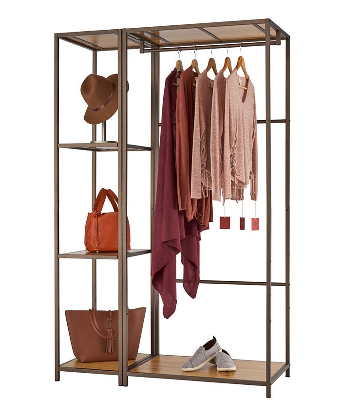 TRINITY 2-Piece Modular Bamboo Closet Organizer Set - Macy's