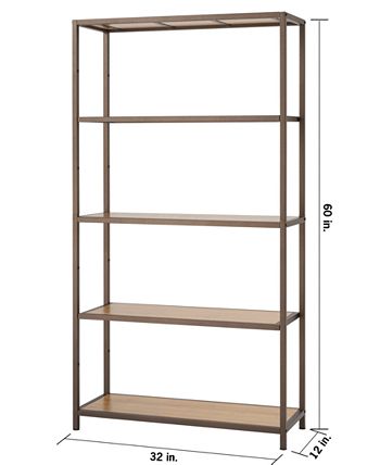TRINITY 5-Tier Bamboo Shelving Rack - Macy's