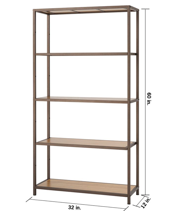 TRINITY 5-Tier Bamboo Shelving Rack - Macy's