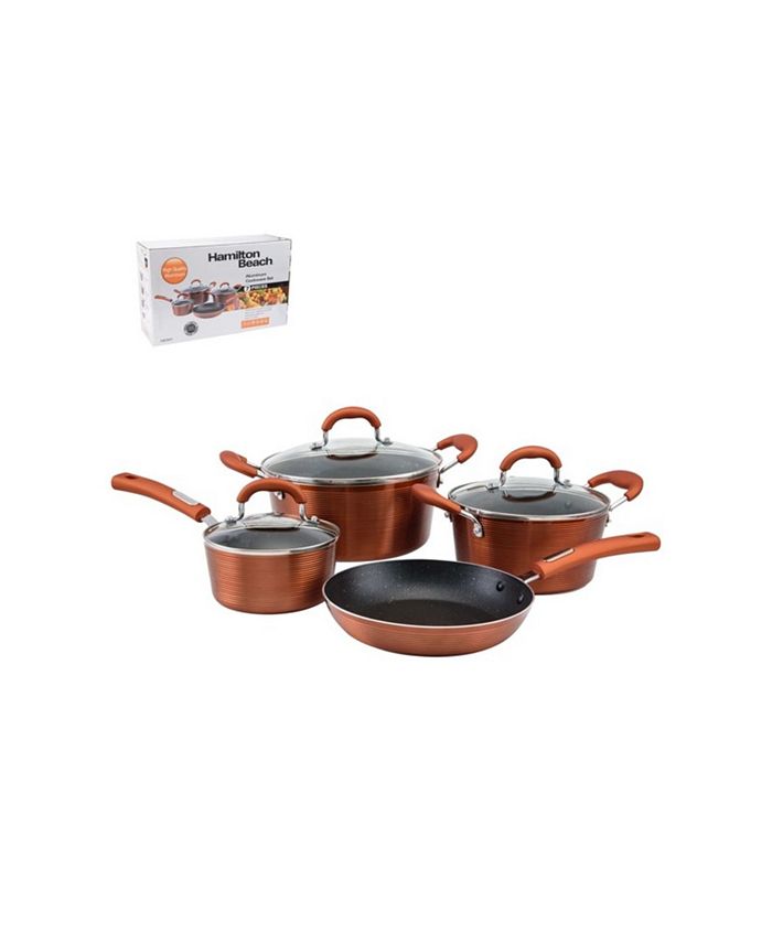 Hamilton Beach 7-Piece Textured Cookware Set - Macy's