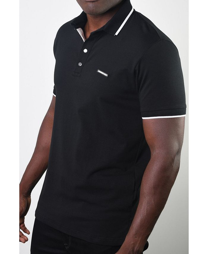 Members Only Men's Basic Short Sleeve Snap Button Polo - Macy's