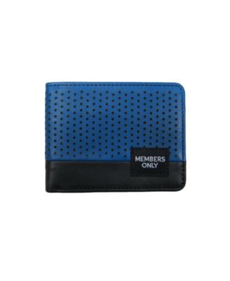 Men's Members Only Cut and Sew Perforated Wallet - Macy's