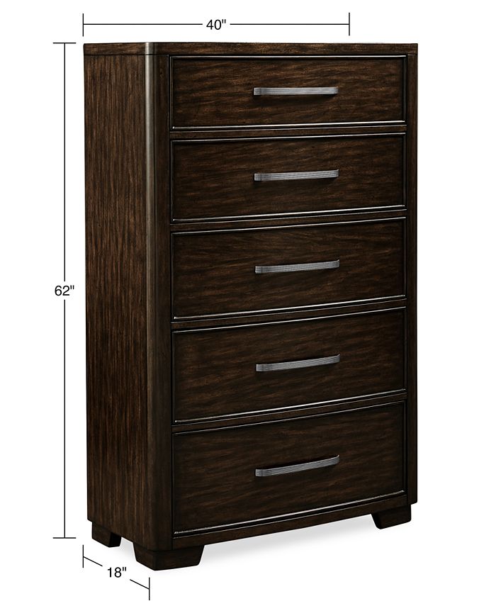 Furniture Closeout! Fairbanks 5 Drawer Chest with Hidden Storage Drawer ...
