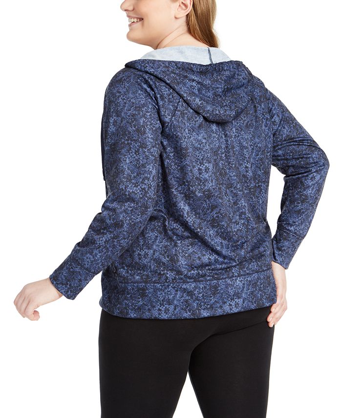 Ideology Plus Size Python-Print Hoodie, Created for Macy's - Macy's