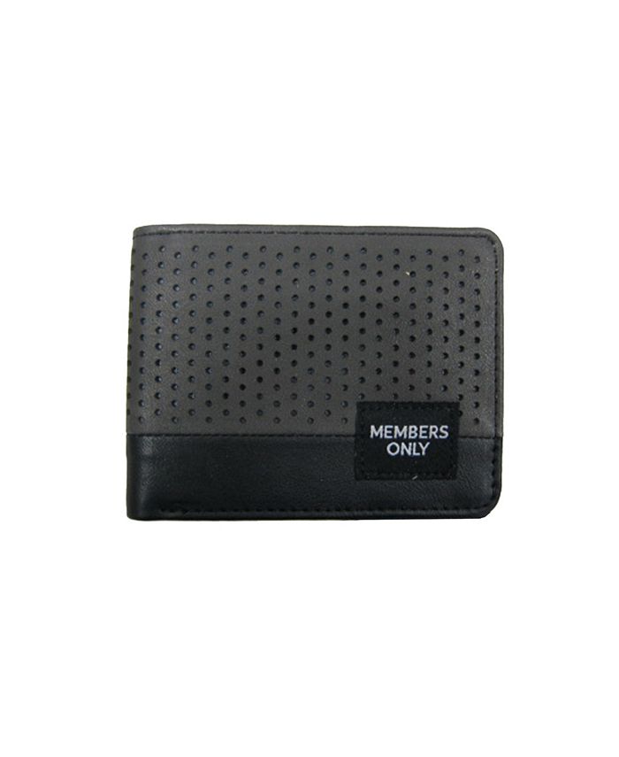Members Only Men's Cut and Sew Perforated Wallet - Macy's