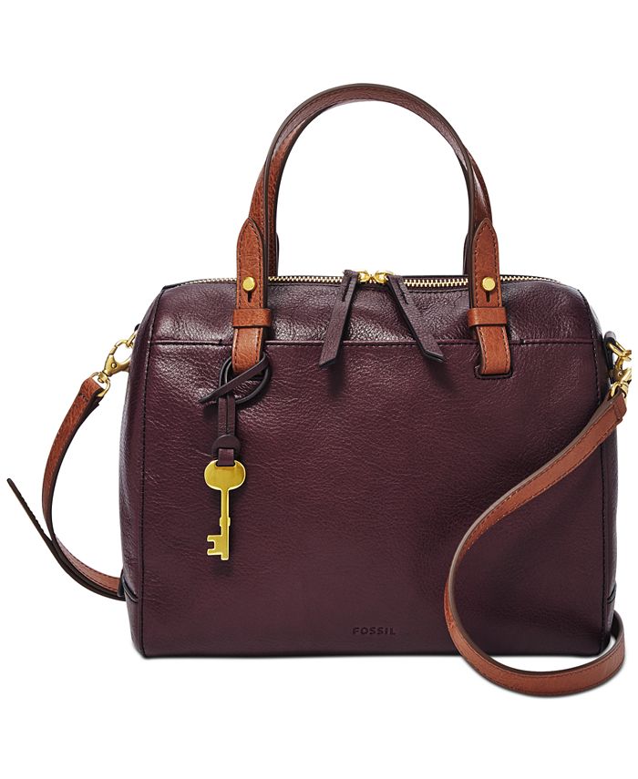 Fossil Rachel Leather Satchel - Macy's