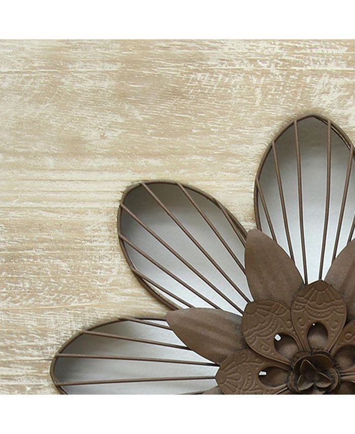Stratton Home Décor Stratton Home Decor Rustic Flower Wall Decor III ...