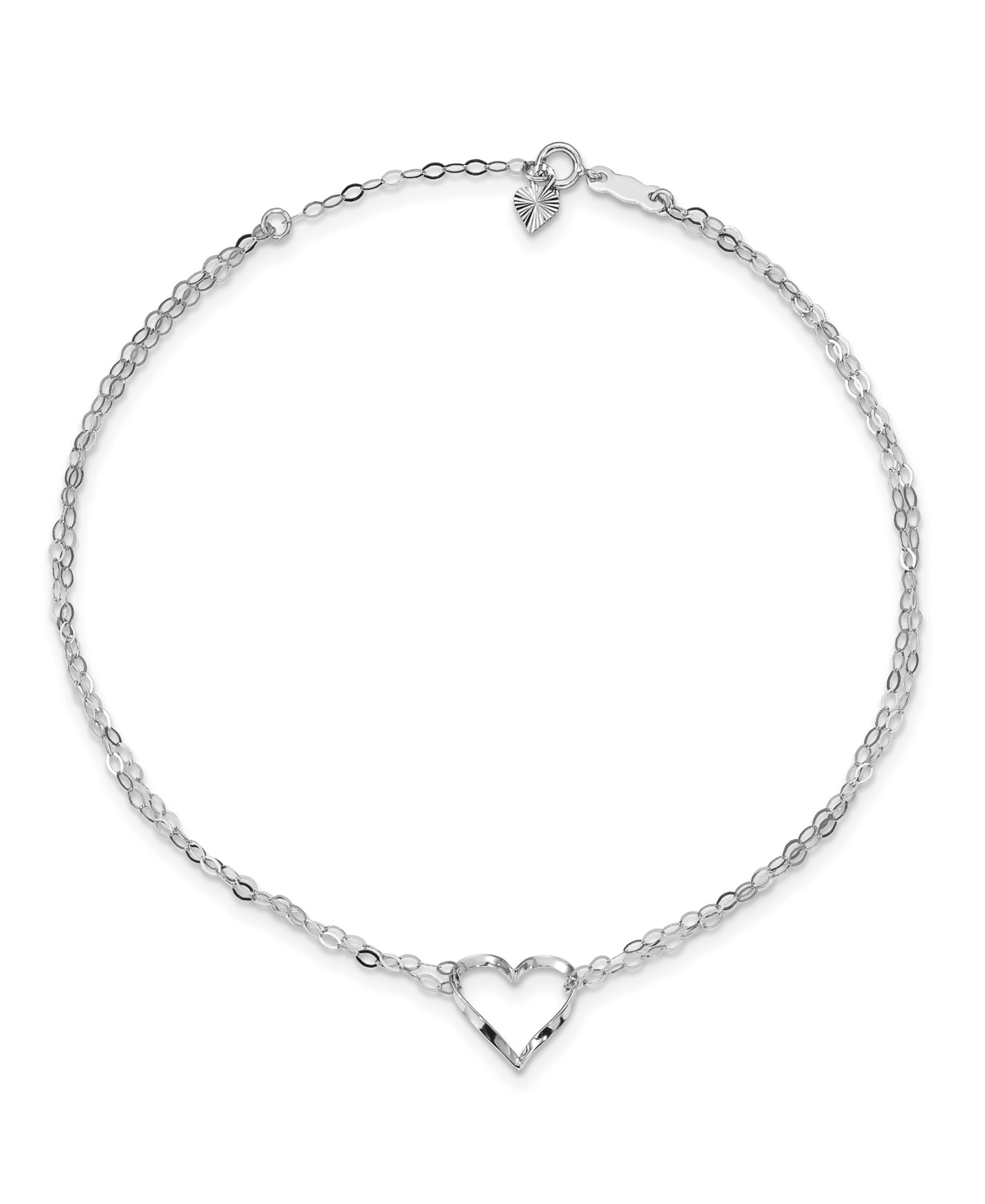 Click here for Double Strand Heart Anklet With 1-inch Extension i... prices